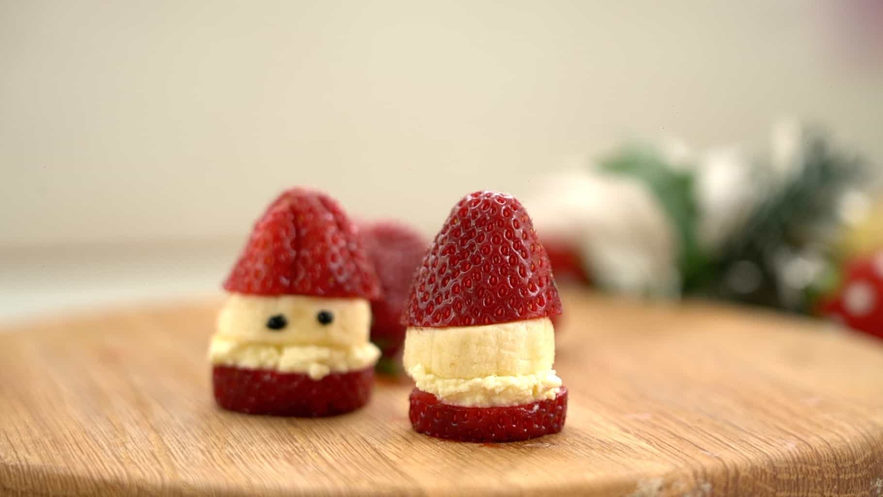 Healthy Strawberry Santas - My Kids Lick The Bowl