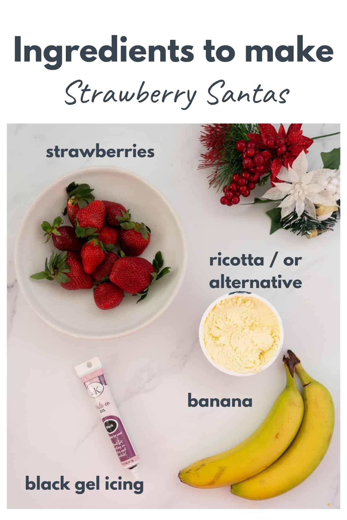 Healthy Strawberry Santas - My Kids Lick The Bowl