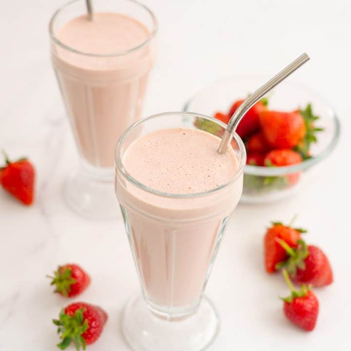 Strawberry Milkshake Recipe - My Kids Lick The Bowl