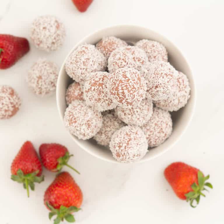 Strawberry Bliss Balls - My Kids Lick The Bowl