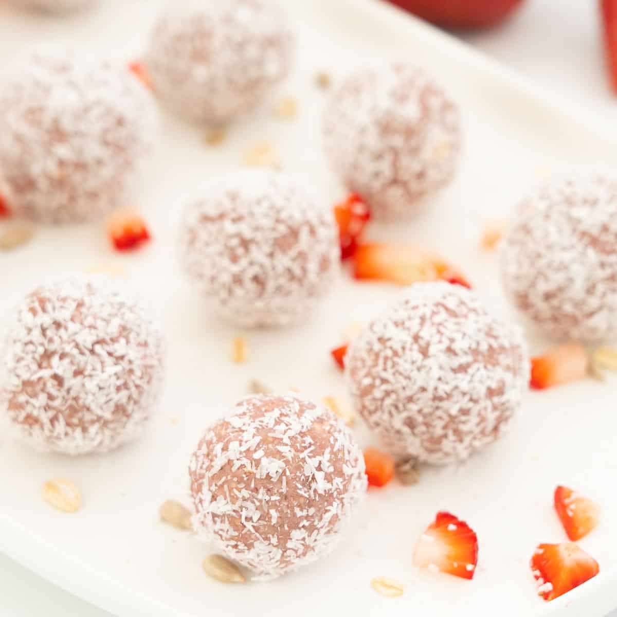 Strawberry Bliss Balls - My Kids Lick The Bowl