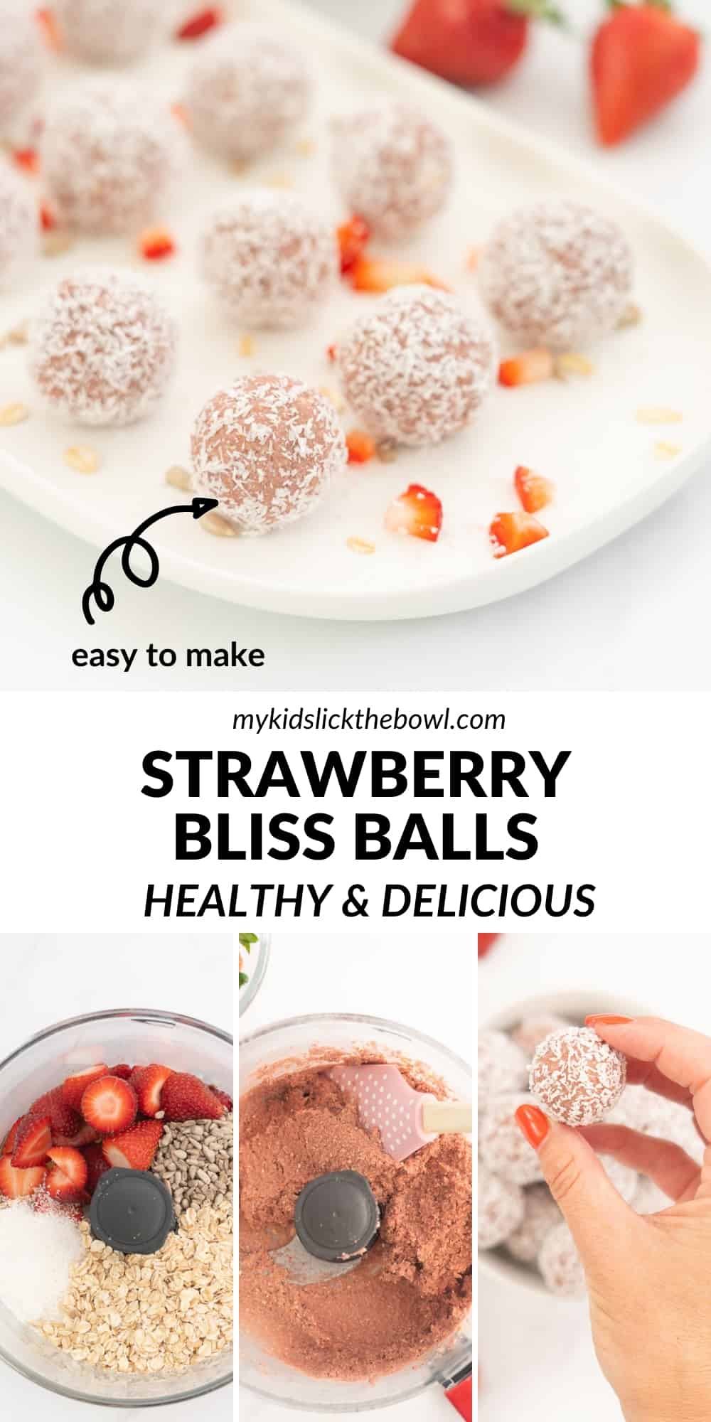 Strawberry Bliss Balls | My Kids Lick The Bowl