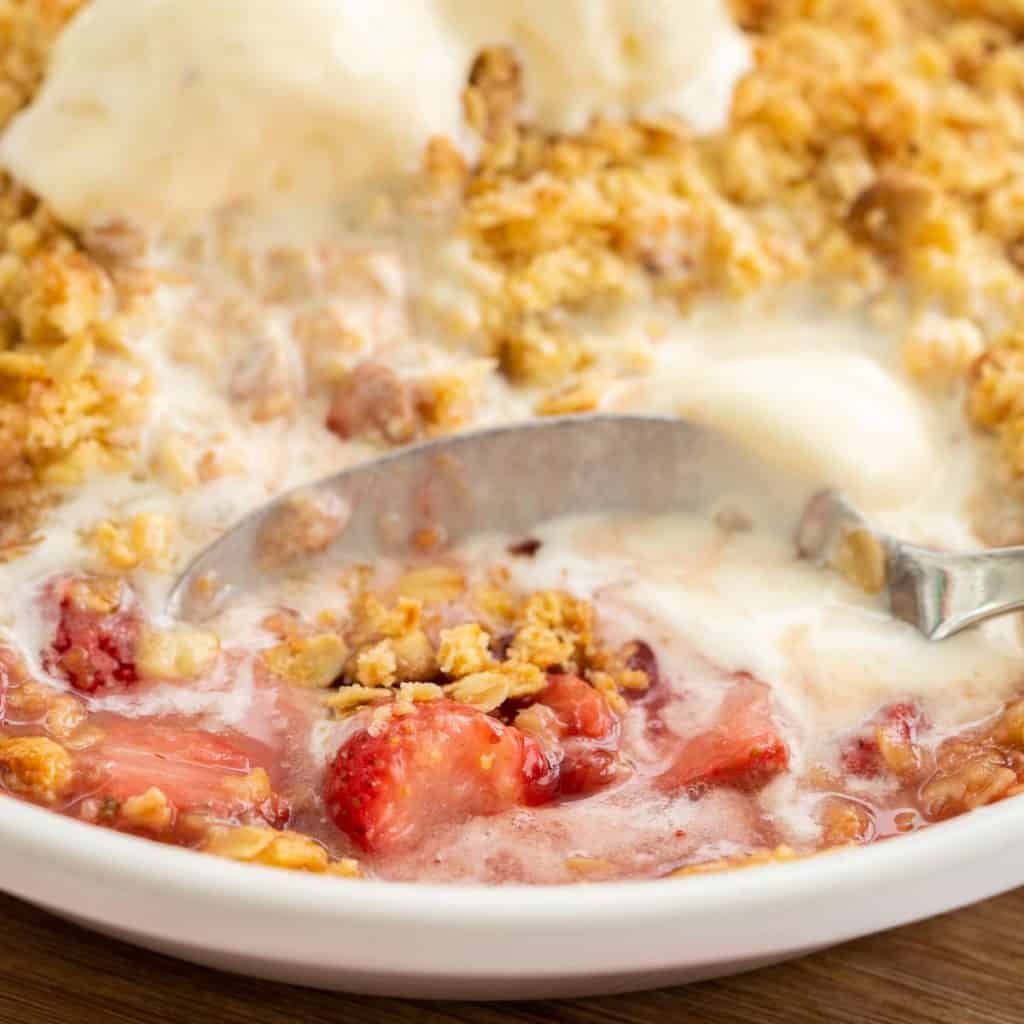 Strawberry Crumble Recipe - My Kids Lick The Bowl