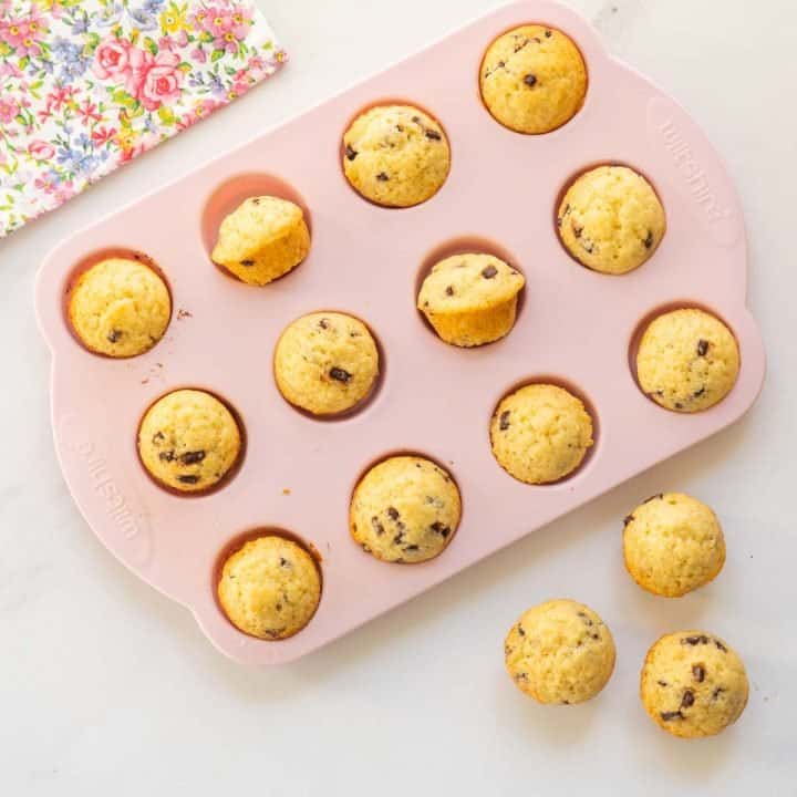 Chocolate Chip Mini Muffins - My Kids Lick The Bowl