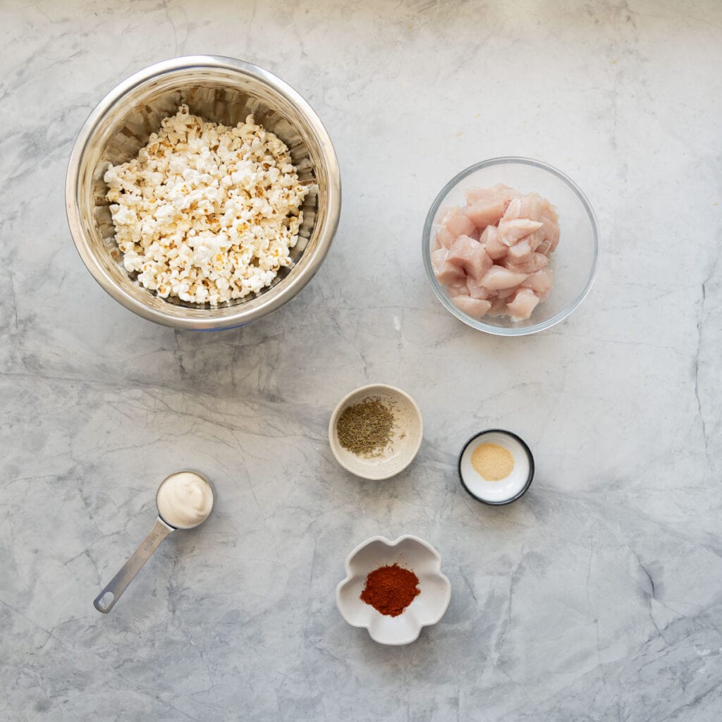 Popcorn Coated Popcorn Chicken - My Kids Lick The Bowl