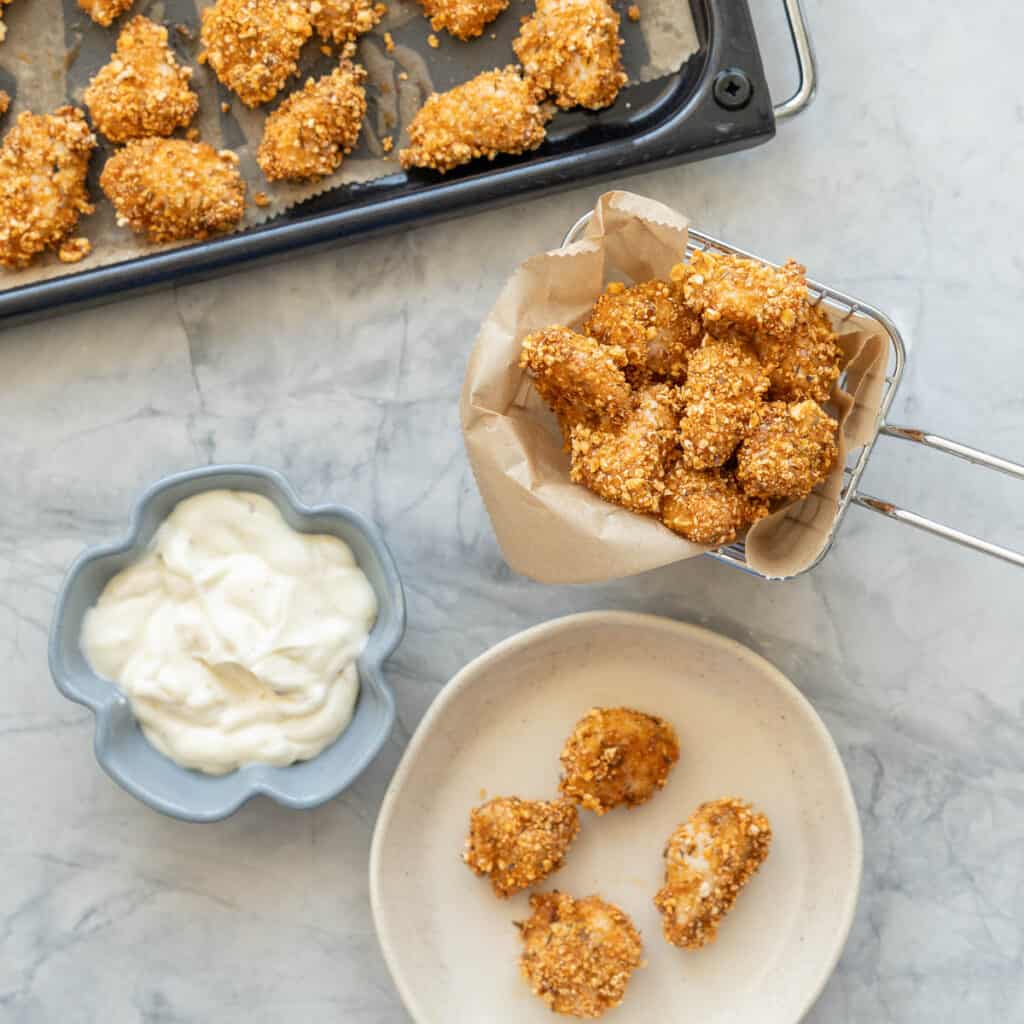 Popcorn Coated Popcorn Chicken - My Kids Lick The Bowl
